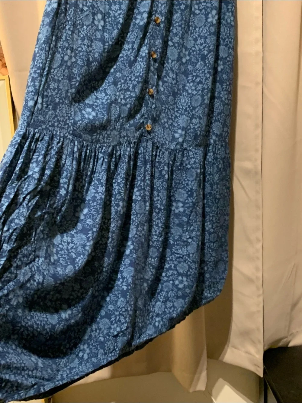 Sonoma | Dresses | Sonoma Blue Floral Buttondown Maxi Dress | Poshmark